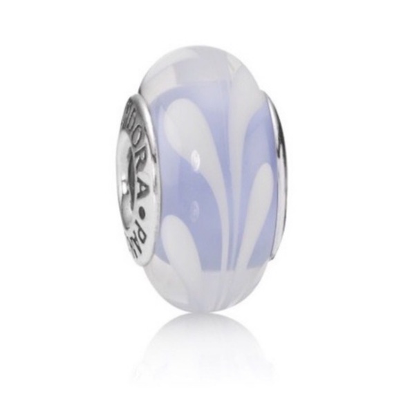 Pandora | Jewelry | Pandora Periwinkle Swirl Murano Glass Sterling ...